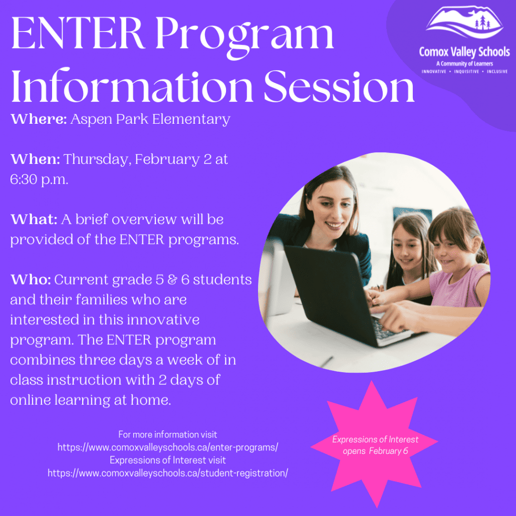 ENTER Program Info Session – Huband Park Elementary
